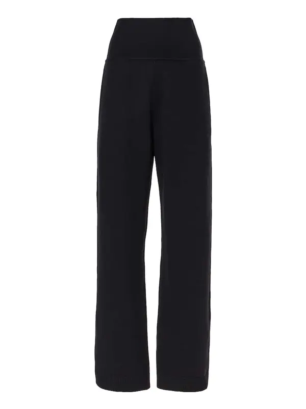 Alaïa High-rise Wool-blend Straight Pants - Black