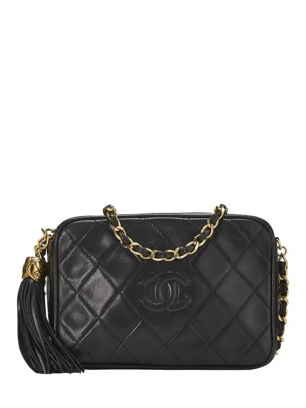 Chanel Lambskin Cc Camera Bag - Black