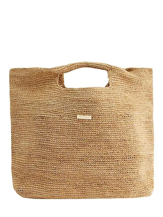 Monday Swimwear Paloma Large Raffia Top-handle Bag - Straw / Os