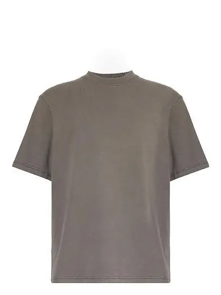 AGOLDE Asha Crewneck Cotton-jersey T-shirt - Flint (wsh Grey)