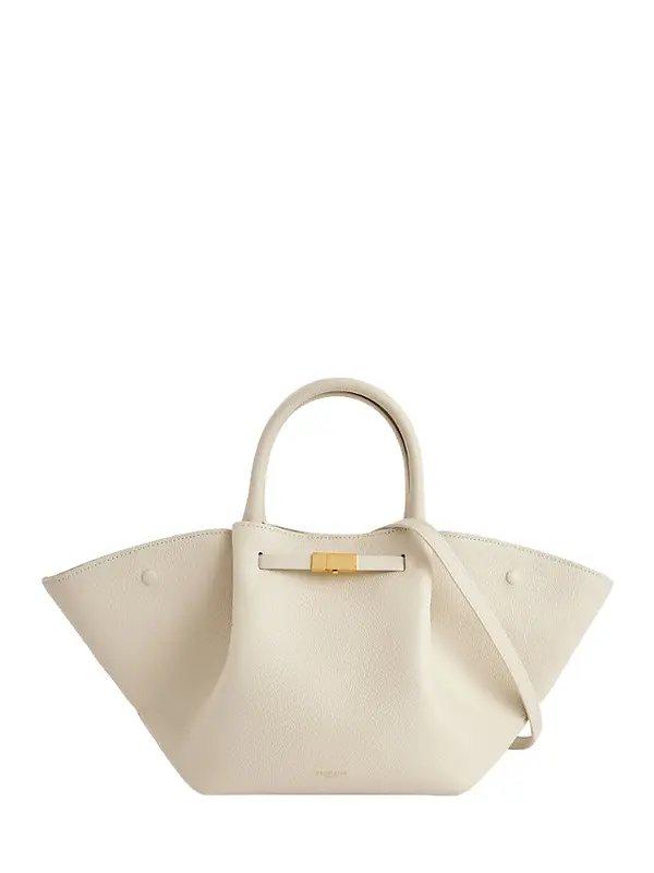 DEMELLIER Leather Tote Bag - Off White