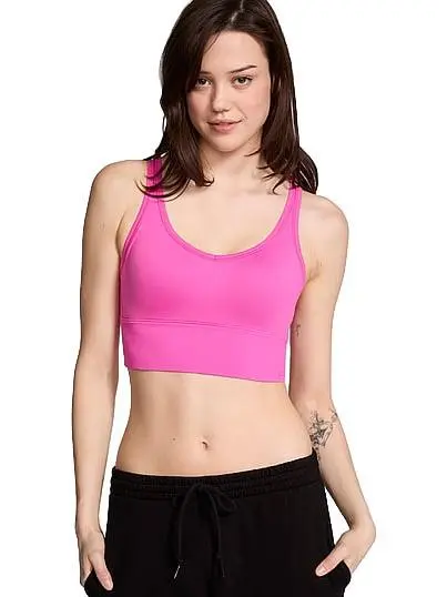 Pink Seamless Air Medium-support Sports Bra - Pink