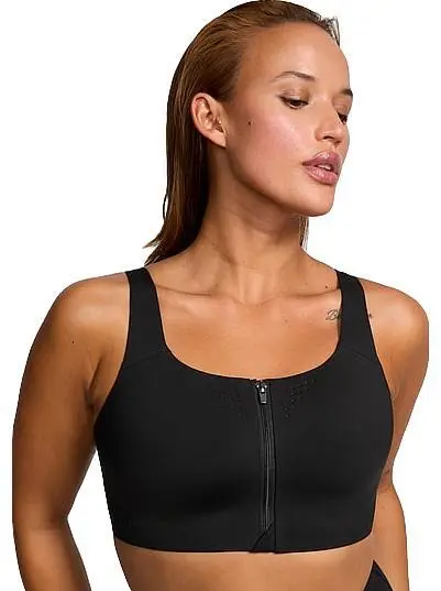Victoria's Secret Vsx Featherweight Max™ Front-close Sports Bra - Black