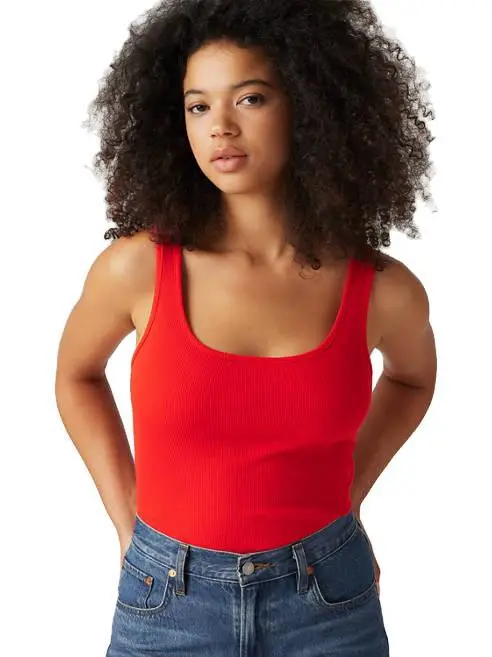 LEVI'S Essential Rib Tank Top - Flame Scarlet