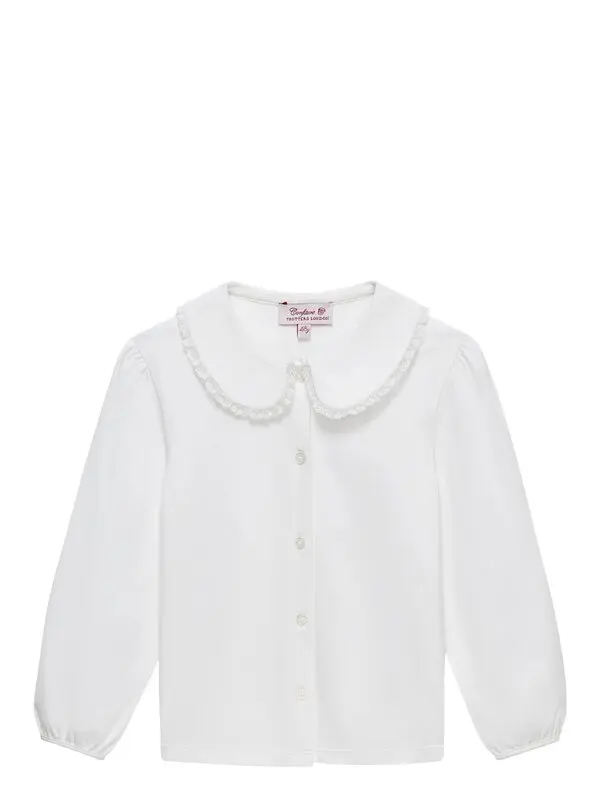 Trotters Lace-trim Evelyn Top - White