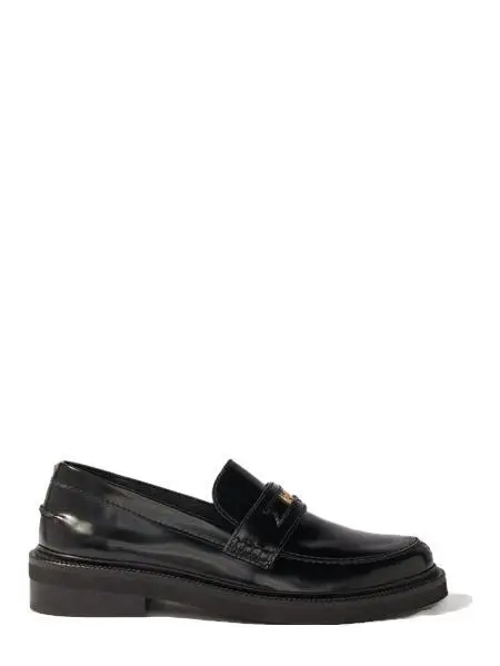 Maje Leather Loafers - Black