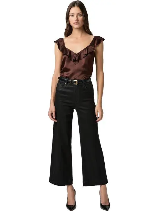 Paige Anessa Wide Leg Jean - Black
