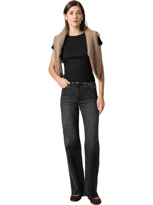 Paige Anessa Wide Leg Jean - Black