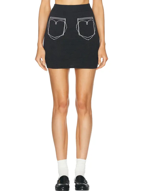 Moschino Mini Skirt - Multi Grey