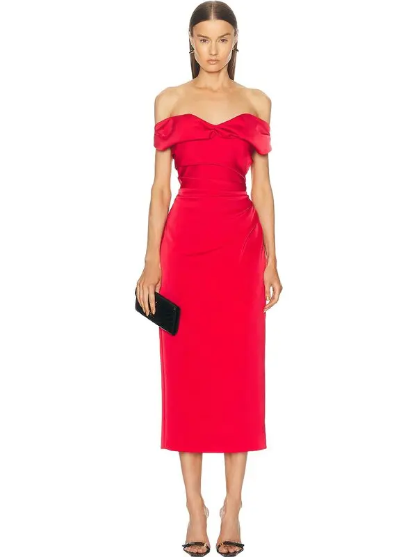 Rachel Gilbert Daria Dress - Raspberry
