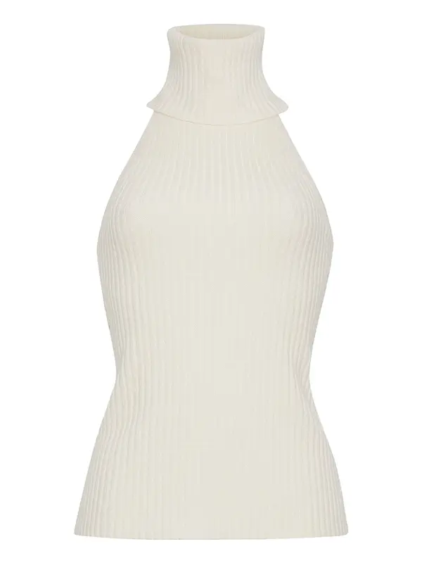 Cara Cara Samson Ribbed Knit Top - Ivory