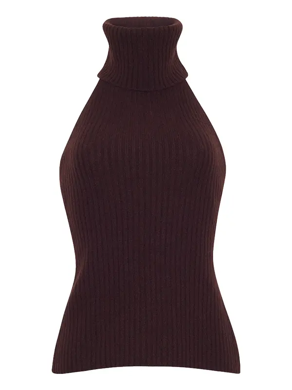 Cara Cara Samson Ribbed Top - Cocoa