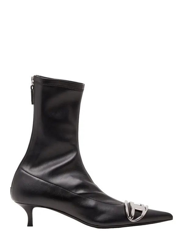DIESEL D-venus Leather Boots - Black