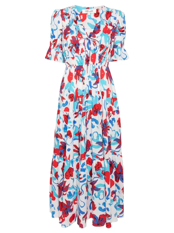 Diane Von Furstenberg Avery Midi Dress - White