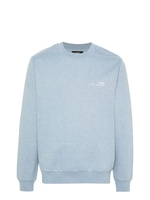 A.p.c. Logo-print Sweatshirt - Blue