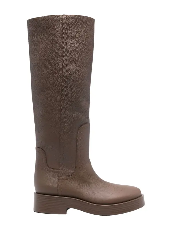 Casadei Knee-high Leather Boots - Brown