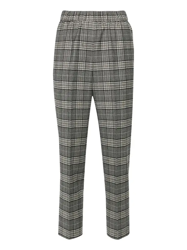 Peserico Plaid Trousers - Grey