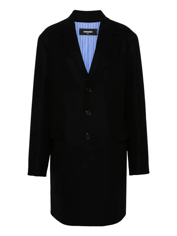 Dsquared2 Single-breasted Coat - Black