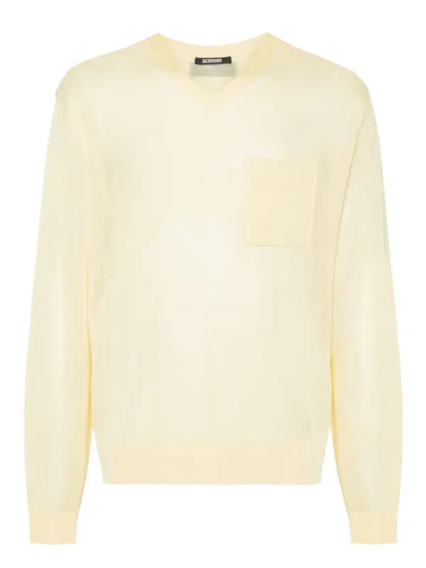 Jacquemus Logo-patch Sweater - Yellow
