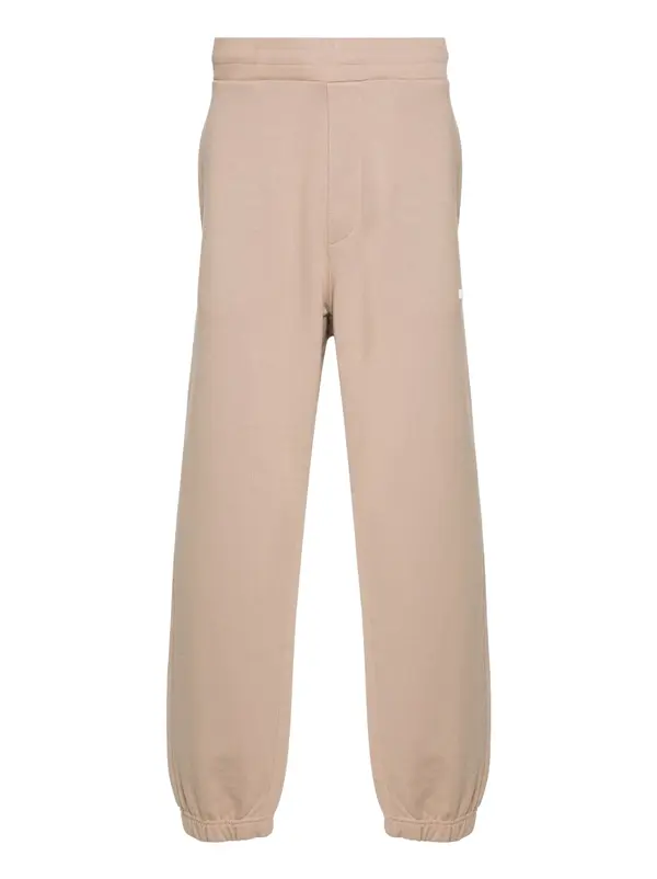 MSGM Logo-print Cotton Track Pants - Neutrals