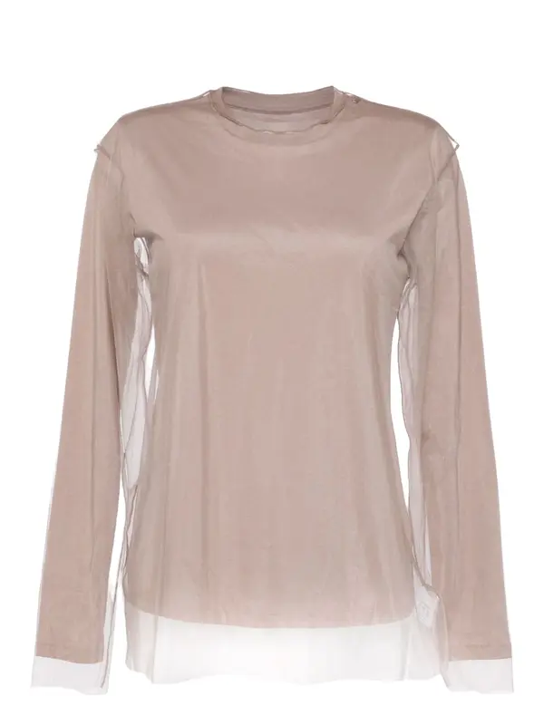 JNBY Mesh Layered T-shirt - Neutrals