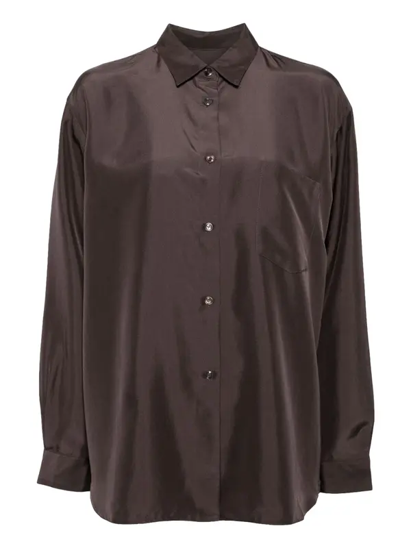 JNBY Long-sleeve Silk Shirt - Brown