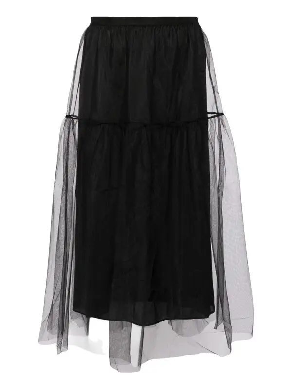 JNBY Layered Gauze Skirt - Black