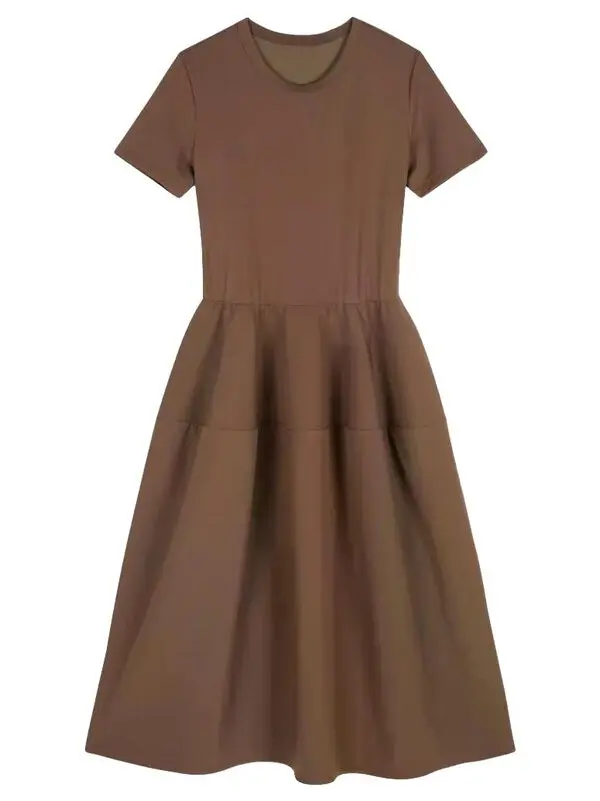 JNBY Short Sleeve A-line Dress - Brown