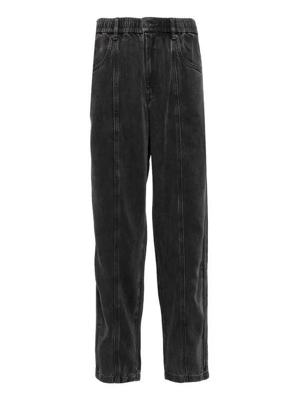 CROQUIS Mid-rise Tapered Jeans - Black