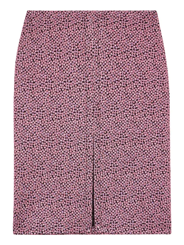 Dries Van Noten Metallic Jacquard-crepon Midi Skirt - Pink