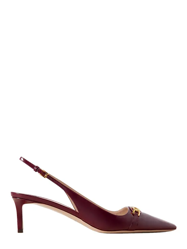 TOM FORD Embellished Patent-leather Slingback Pumps - Red