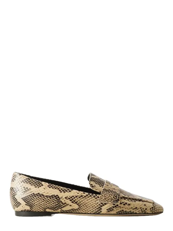 AeydĒ Tom Snake-effect Leather Loafers - Animal Print