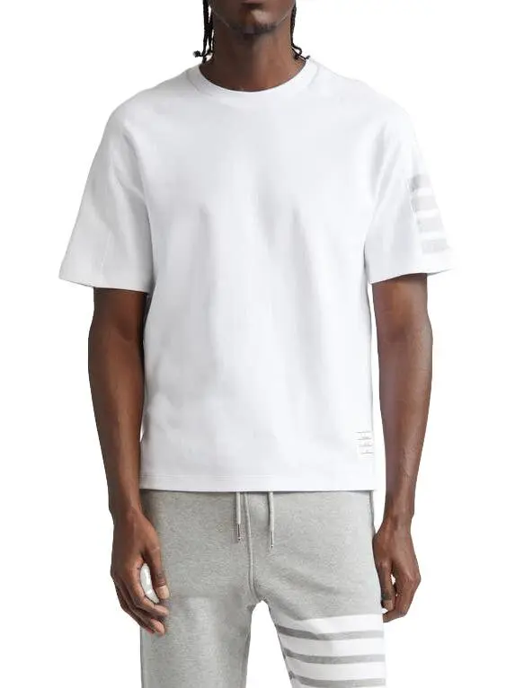 Thom Browne Milano 4-bar Cotton T-shirt - White
