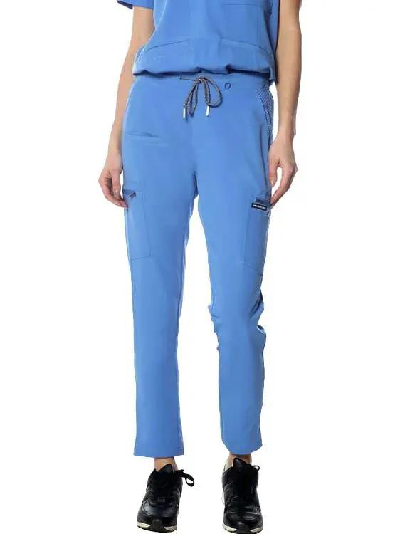 MEMBERS ONLY Reus Open Bottom Scrub Pants - Ceil Blue