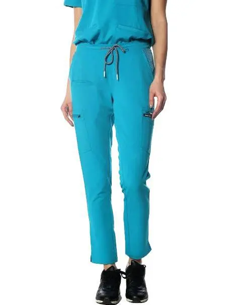 MEMBERS ONLY Reus Open Bottom Scrub Pants - Teal
