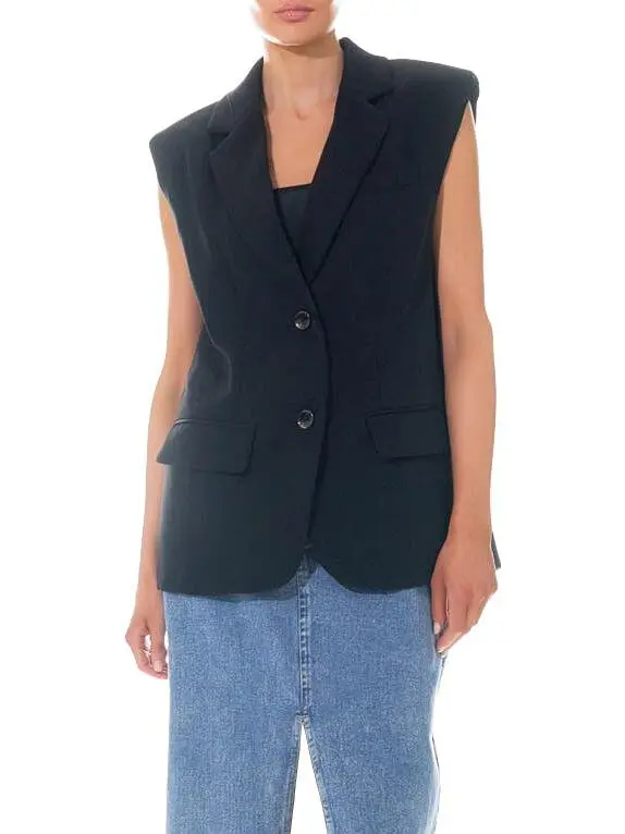 GREY LAB Oversize Blazer Vest - Black