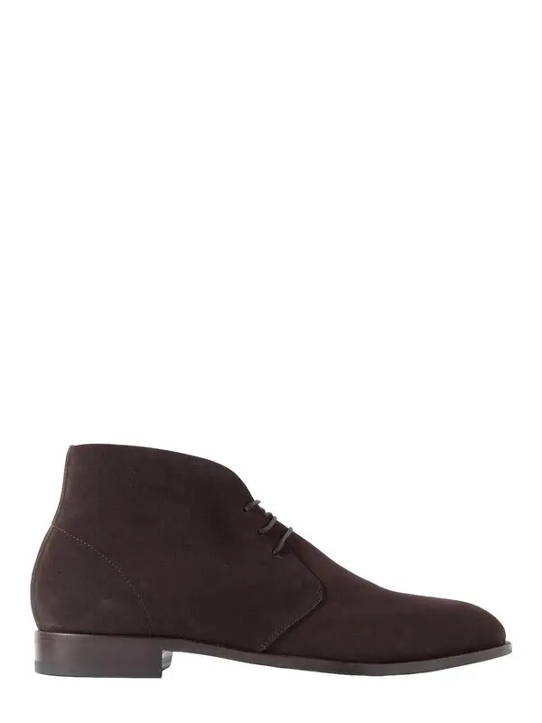 Manolo Blahnik Berwick Suede Chukka Boots - Brown