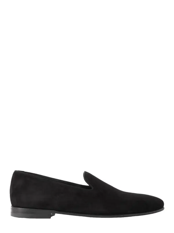 Manolo Blahnik Mario Suede Loafers - Black