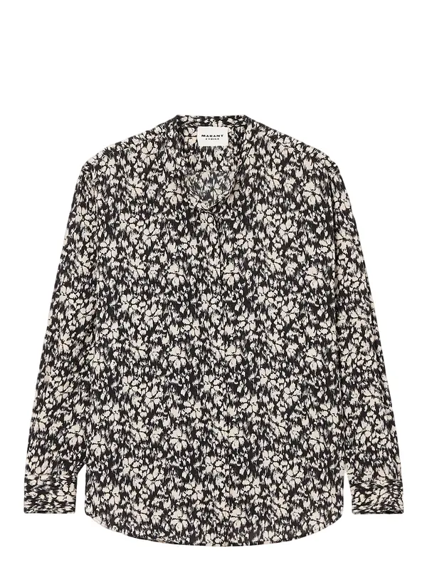 MARANT ETOILE Catchell Floral-print Shirt - Black