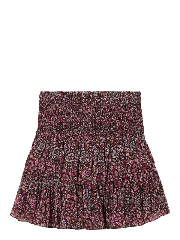MARANT ETOILE Hilari Floral-print Mini Skirt - Magenta
