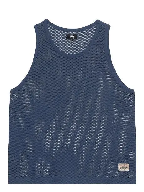 StÜssy Big Mesh Tank - Navy Blue