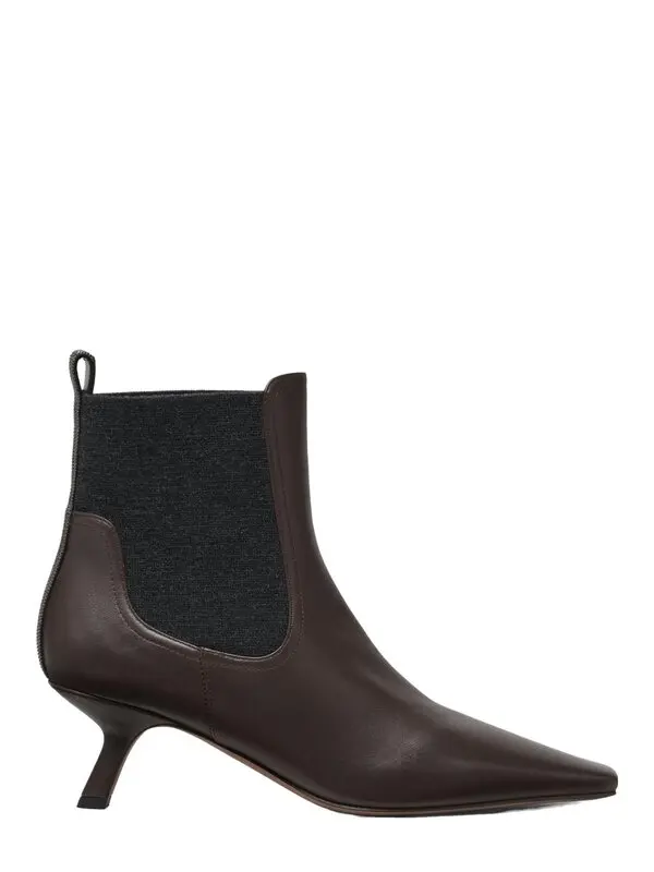 Brunello Cucinelli Monili Chain Detail Chelsea Boots - Brown