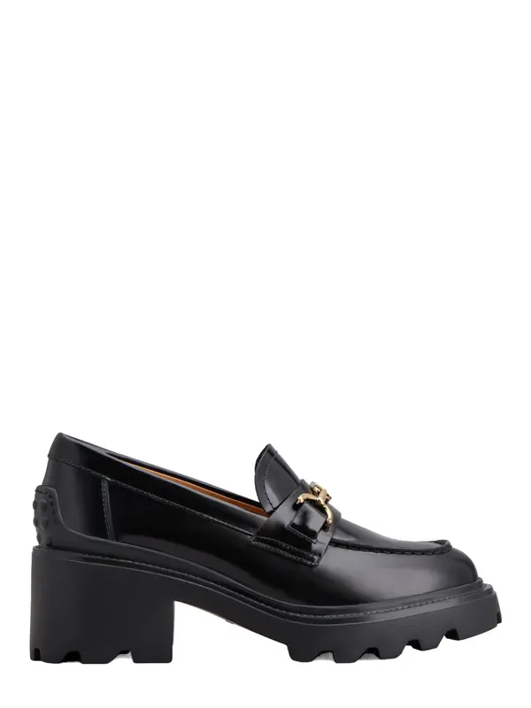 TOD'S 60mm Leather Loafers - Black