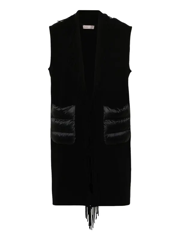 Herno Wool Blend Sleeveless Coat - Black