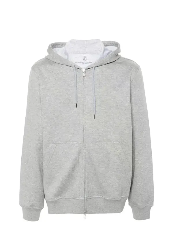 Brunello Cucinelli Zip Hoodie - Grey