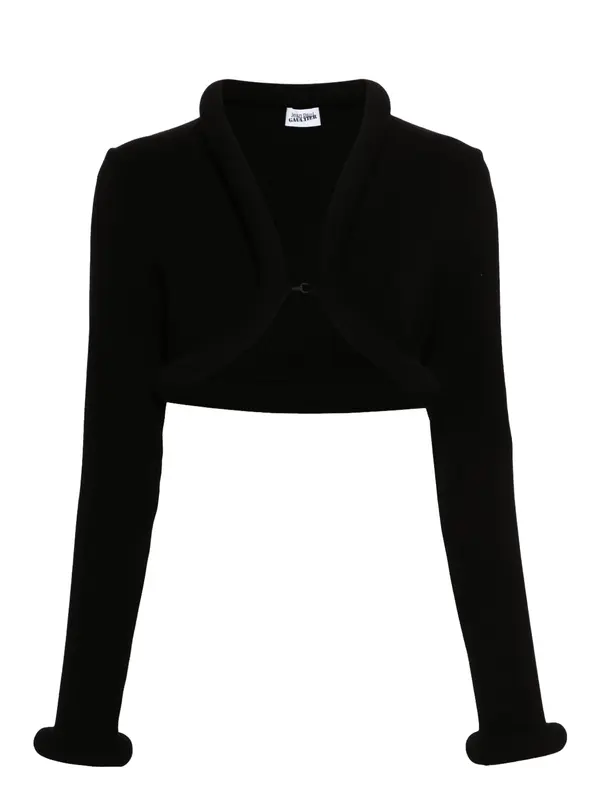 Jean Paul Gaultier Padded-trim Cropped Cardigan - Black