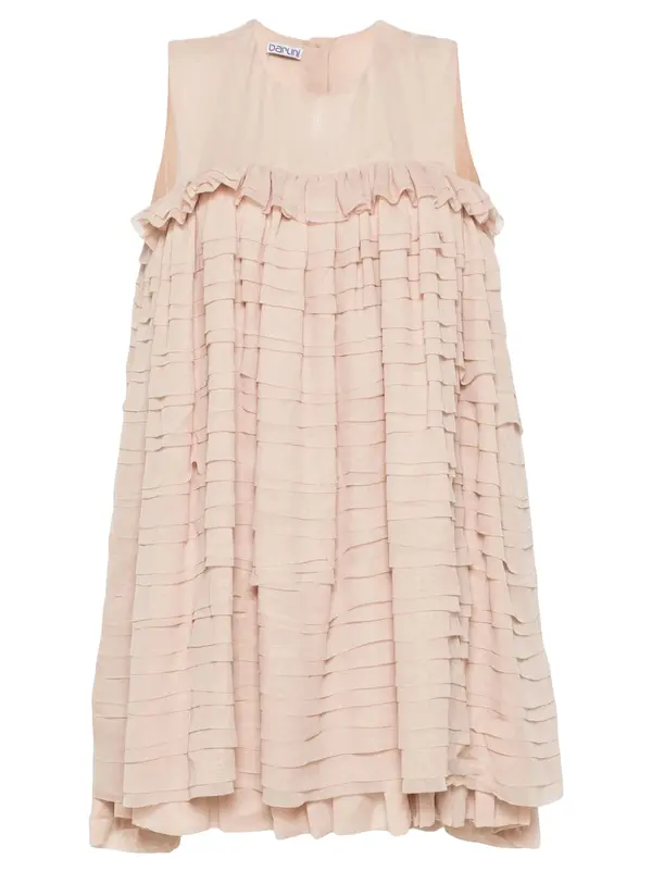 BARUNI Ruffled Mini Dress - Neutrals