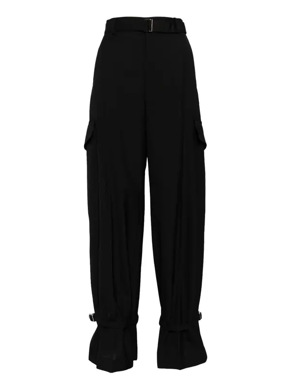 Sacai Belted Tailored Trousers - Black