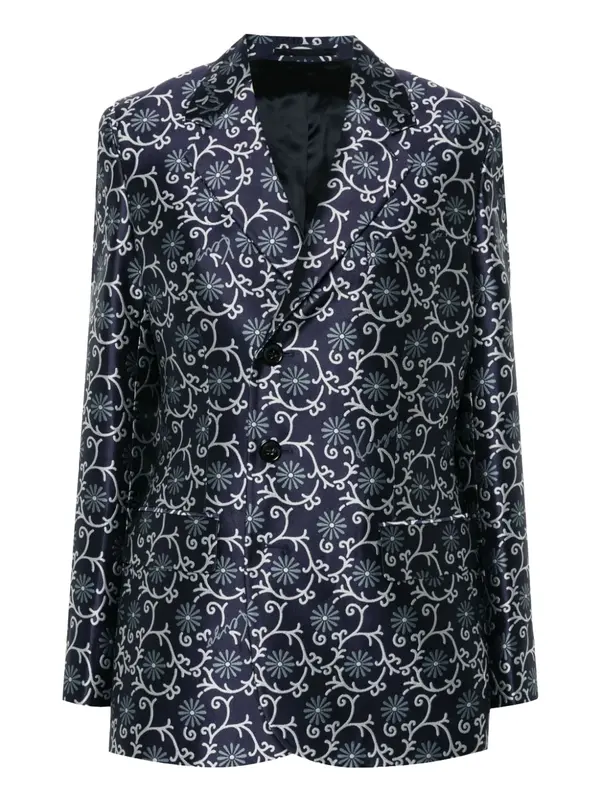 Kenzo Marguerite Patterned Blazer - Blue