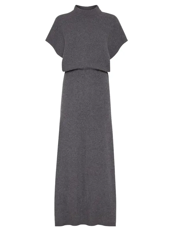Brunello Cucinelli Cashmere Knit Dress - Grey